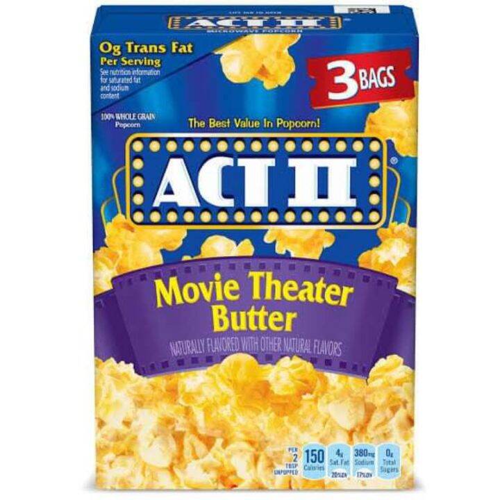ACT II Movie Theater Butter Microwave Popcorn (Box of 3) | Lazada PH