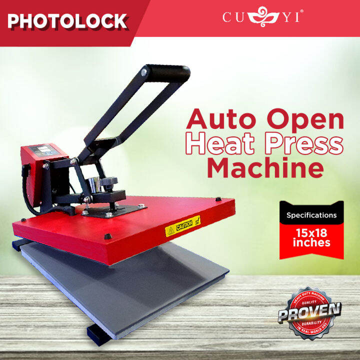 Auto-open A3 Size CUYI Digital Heat Press Machine Heavy Duty (15 x ...