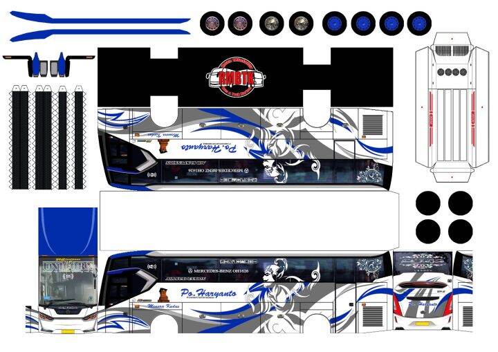 POLA PAPERCRAFT BUS HARIYANTO SKALA 50/POLA PAPERBUS TERMURAH COD ...