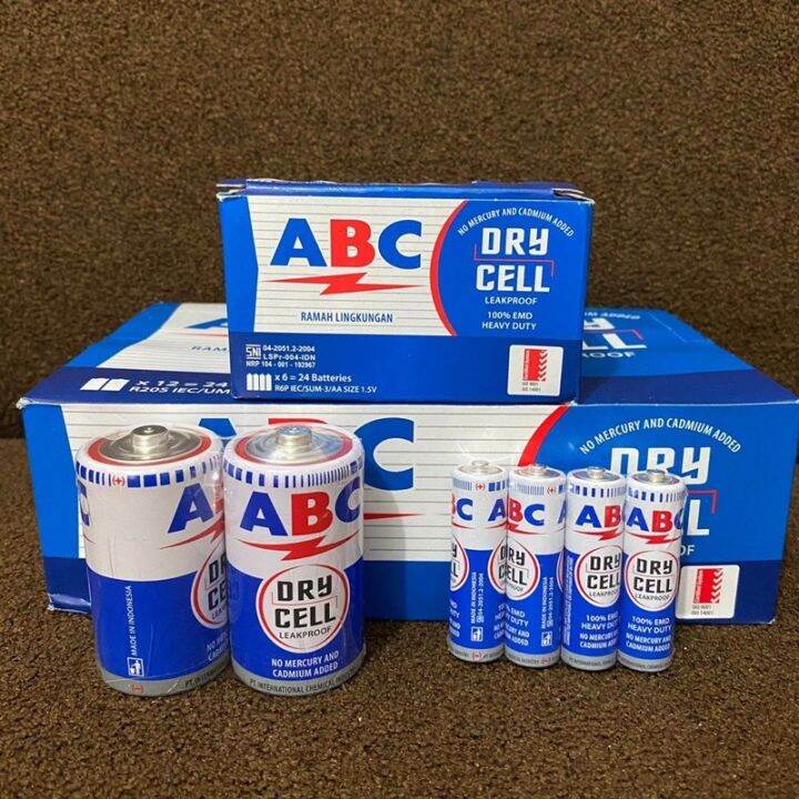 Batre ABC / ABC dry Cell / Battries ABC baterai kecil dan baterai besar ...