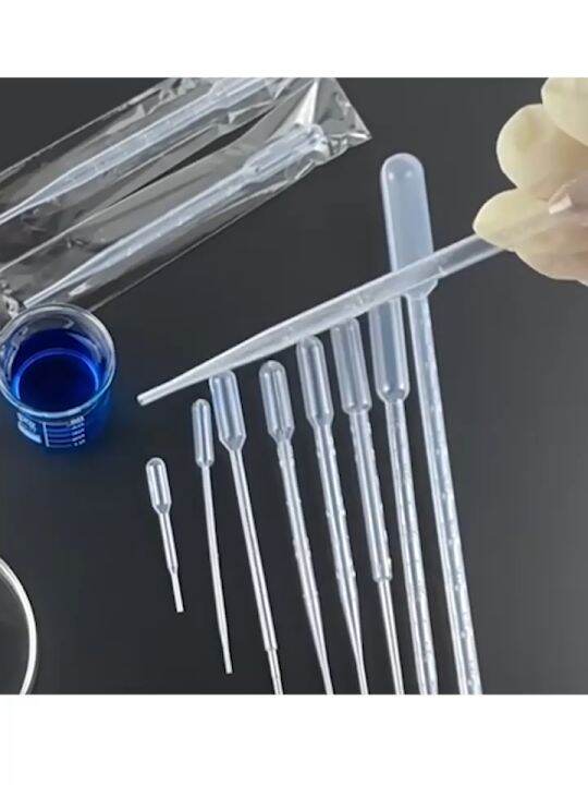 100pcs 2ml/3ml Laboratory Plastic Dropper Pipette Graduated Disposable ...