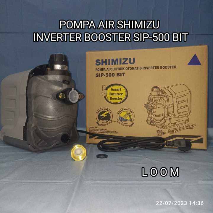 MESIN POMPA AIR LISTRIK OTOMATIS SHIMIZU INVERTER BOOSTER SIP-500 ...