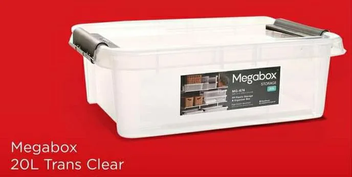 NEW MEGABOX 20L TRANS CLEAR | Lazada PH