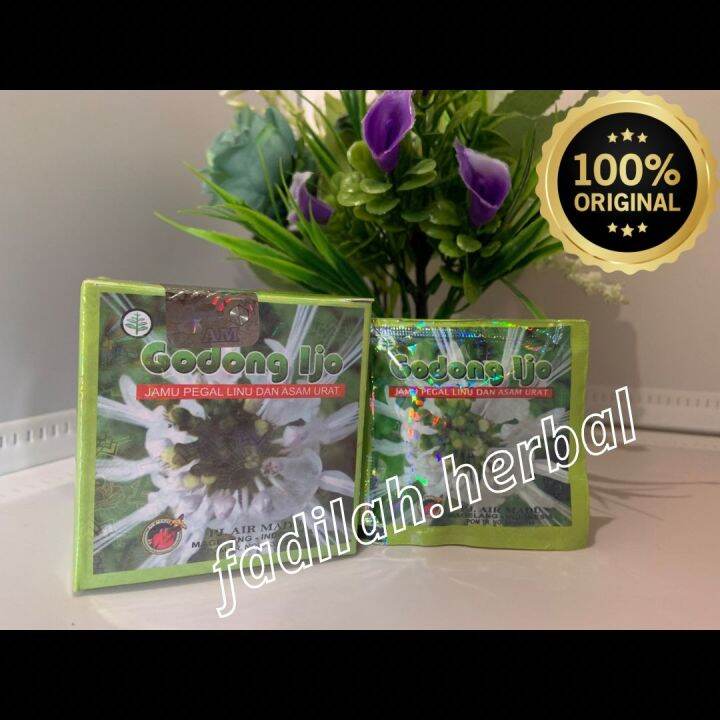 godong ijo asli original obat herbal jamu pegalinu asam urat 1 box isi ...