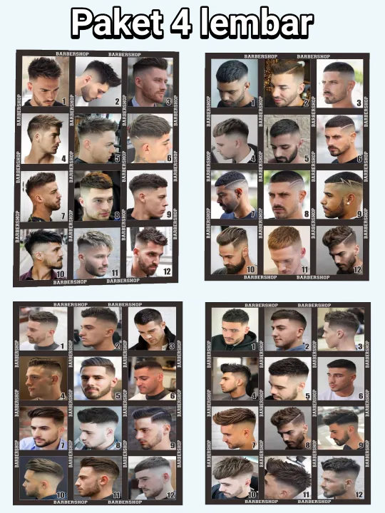 poster barber shop top Collection pangkas rambut dan salon perlengkapan ...