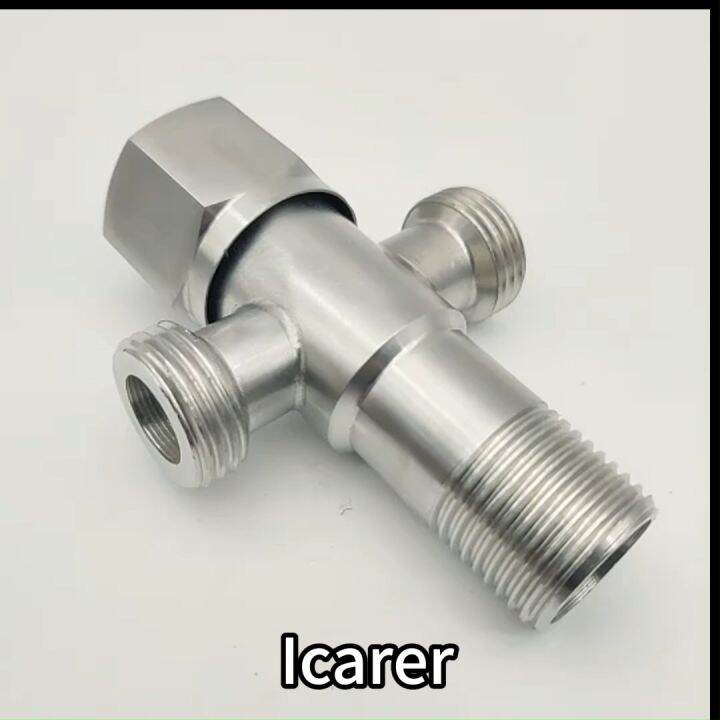 SUS304 Stainless Steel 2 Way Angle Valve 90 Degree Toilet Faucet Angle ...