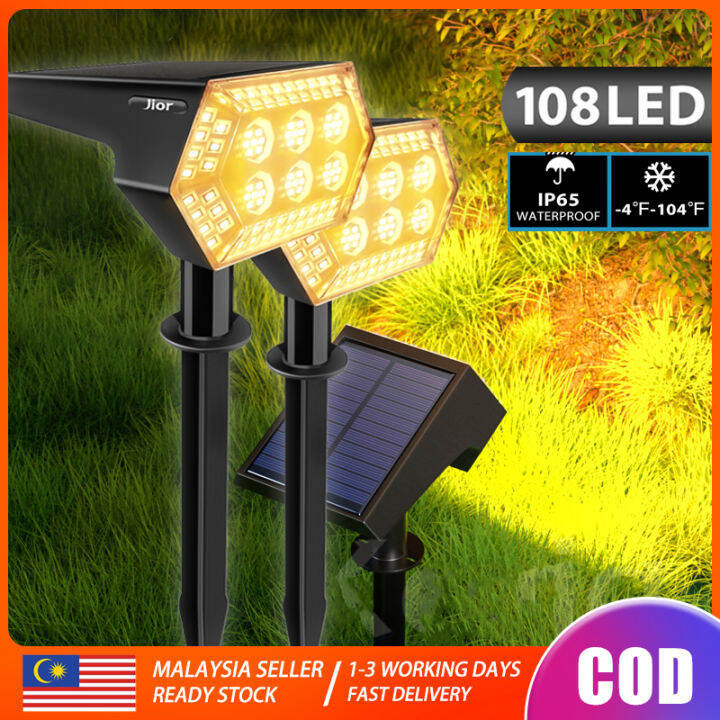 Solar Spotlight 108LED Lampu Solar Waterproof Landscape Lamp Outdoor ...