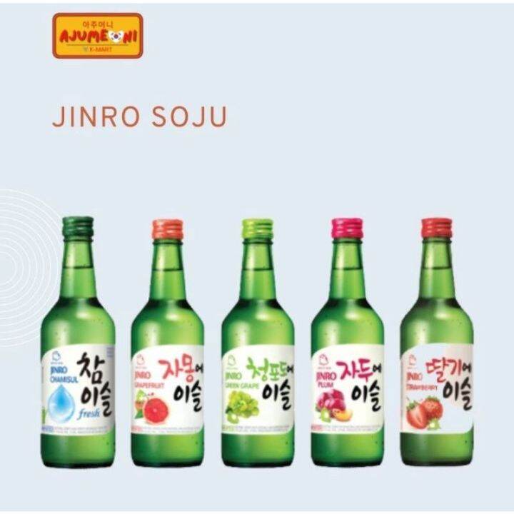 Jinro Soju 360mL in Fresh, Grapefruit, Green Grapes, Strawberry, & Plum | Lazada PH