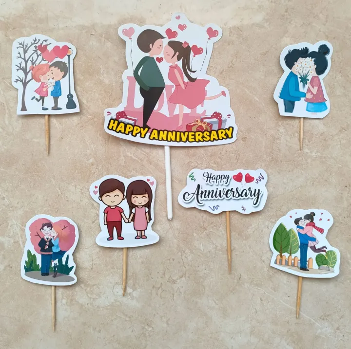 1 set topper toper hiasan tusukkan tusukan kue cake nasi tumpeng puding ...