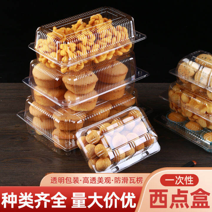 Disposable Plastic Pastry Box Baking Cake Box Transparent Box Blister ...