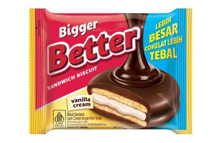 Biskuit Better Sandwich Biscuit, biskuit coklat renceng 10 pcs | Lazada ...