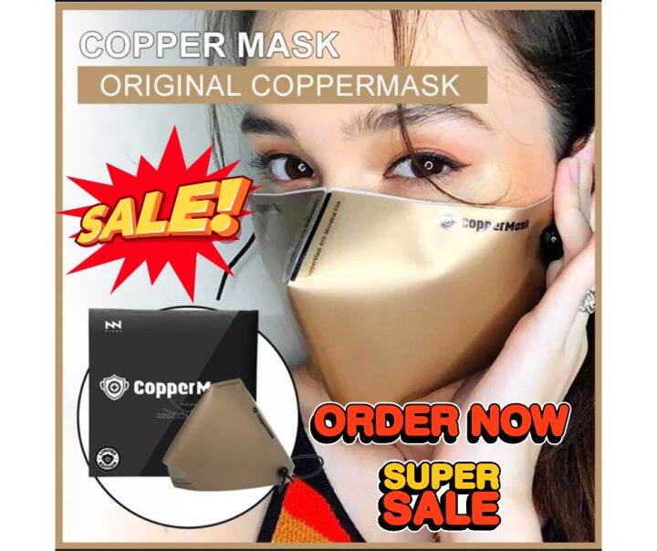 Copper Mask - Original , Anti - microbial Facemask, Washable, For Men ...