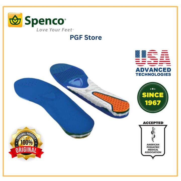 100% Original Spenco Gel Orthotics Insole | Lazada