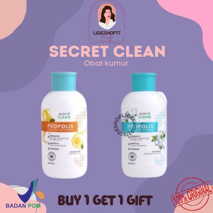 Secret Clean Propolis Antiseptic Mouthwash 150ML obat kumur secret ...