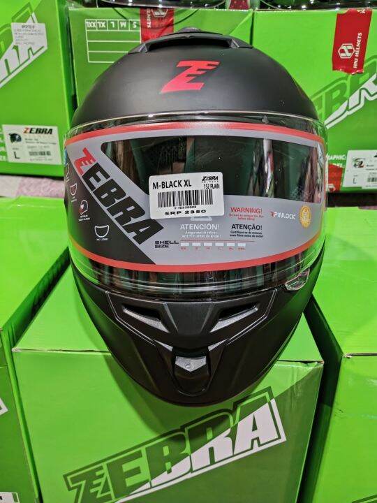 Zebra Helmet 152 Plain Matte Black Full Face | Lazada PH