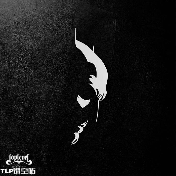 TLP Hollow Car Stickers Batman Bruce Wayne Batman Dark Knight Side Face ...