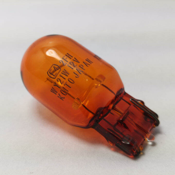 หลอดไฟบังคับเลี้ยวรถยนต์สีเหลืองอำพันรุ่น E4 2fh WY21W 12V Koito Japan ...