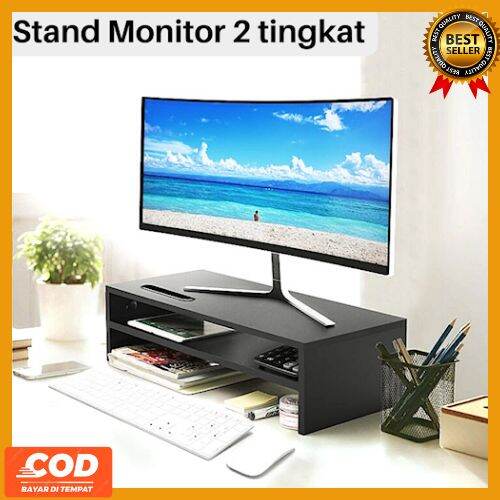 Stand Monitor meja pc laptop 2 tingkat Dudukan laptop | Lazada Indonesia