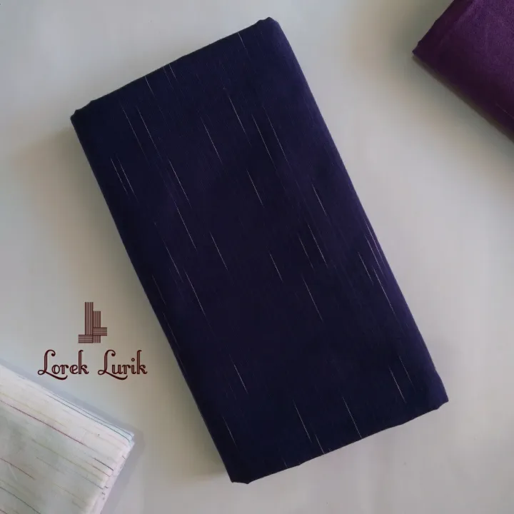 Kain Lurik Gerimis Biru Dongker / Batik Lurik Biru Gelap / Lurik Bahan ...