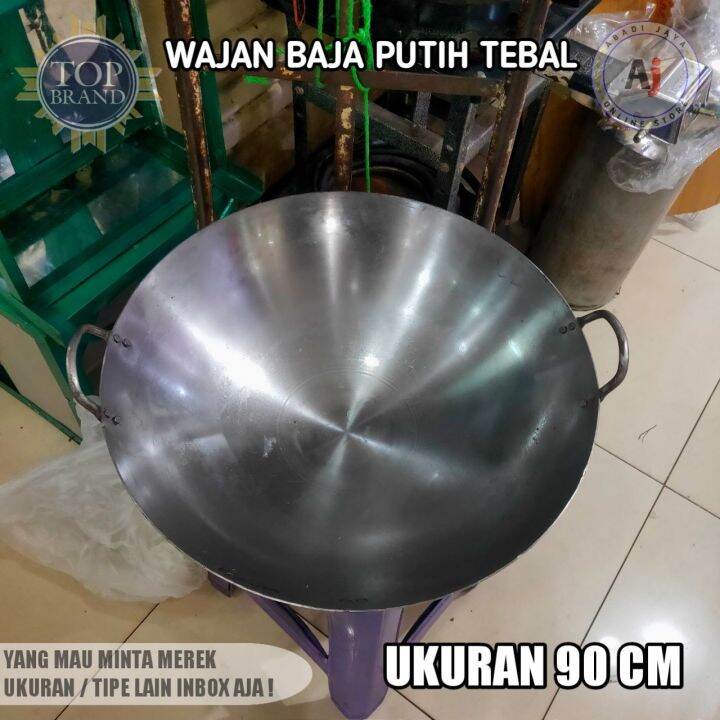 wajan baja putih ukuran 90cm super tebal anti lengket | Lazada Indonesia