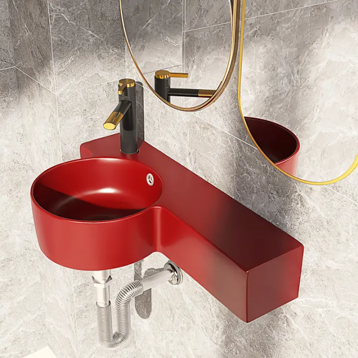Small Apartment Bathroom Wash Basin Mini Ceramic Wash Basin Wall ...