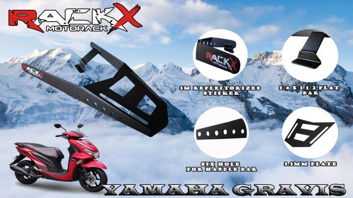 RACK X MOTORACK TOP BOX BRACKET FOR YAMAHA MIO GRAVIS | Lazada PH