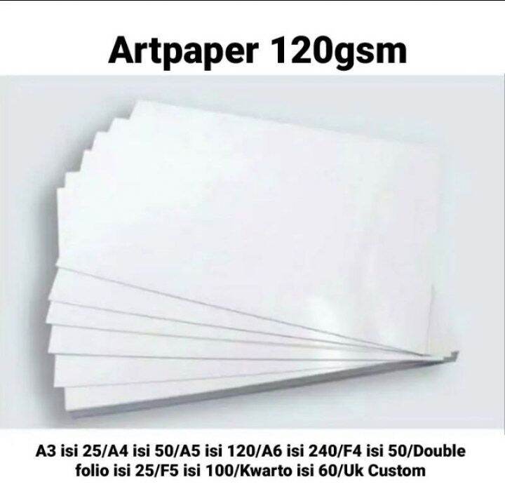 Kertas Artpaper konstruk 120gsm A3+ A4 A5 A6 F3 F4 Custom ukuran ...