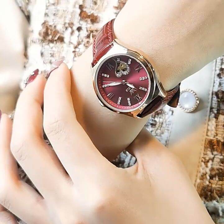 POSHI Original Waterproof Ladies Watch Korean Fashion Brand Leather ...