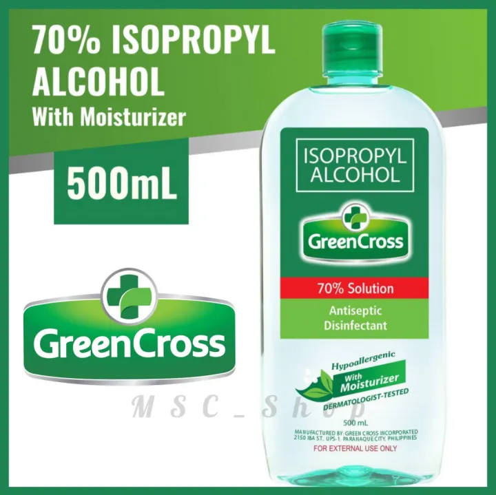 Green Cross Isopropyl Alcohol 70% Alcohol with Moisturizer 500ml | Lazada PH