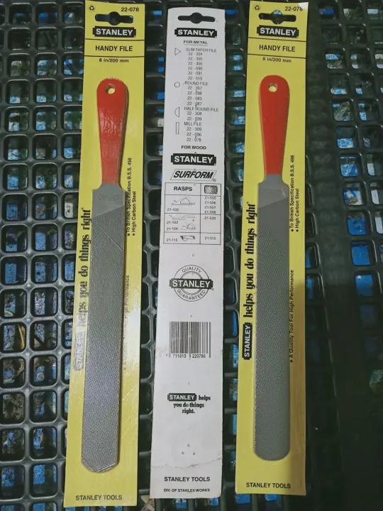 STANLEY HANDY ALL PURPOSE FILE WITH HANDLE (KIKIL) #22078 8" OLD STOCK ...
