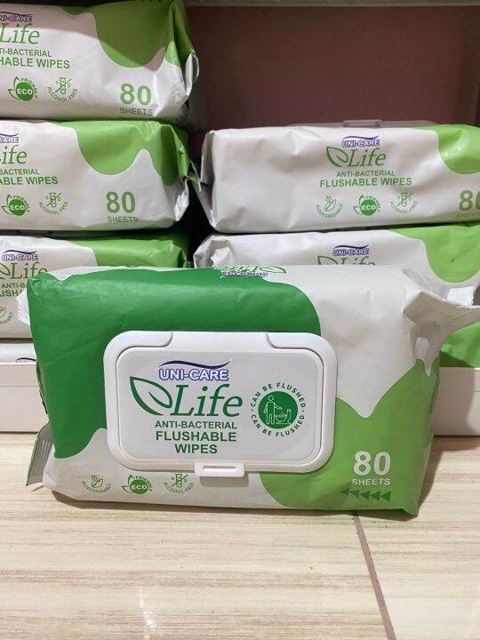 Unicare Life Flushable Wipes (80sheets) | Lazada PH