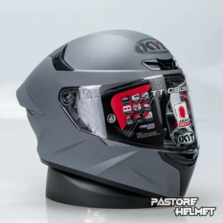 Helm TT Course Solid Gorila Grey / TTC Asphalt Grey / Produk Original ...