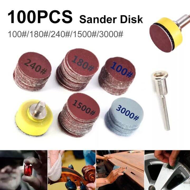 100pcs Mini Sander Disc Amplas Bulat Mini Amplas Velcro untuk Gerinda ...