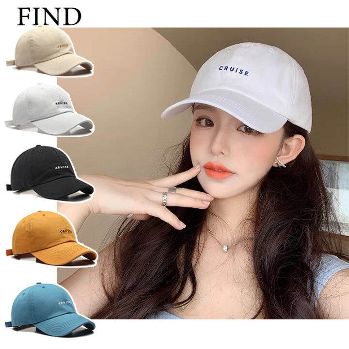 FIND Korean Cap Letter Embroidered Soft Top Fashion Caps Men's Outdoor ...