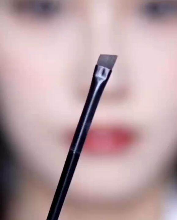 INNEOV Makeup Brushes Set Bevel Eyeliner Brush Bevel Brow Brush Black Handle Thin Tip Makeup ...