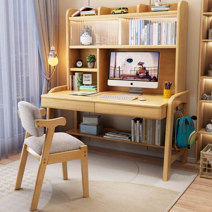 Adjustable Solid Wood Children's Study Desk Junior High School Special ...