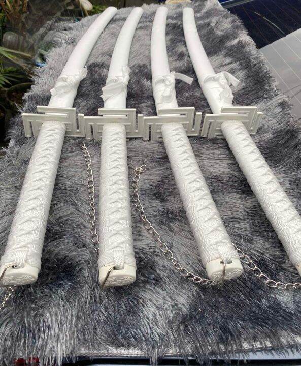 Anime Cosplay Ichigo White Bankai Zangetsu Blade Life Size Scale Steel ...