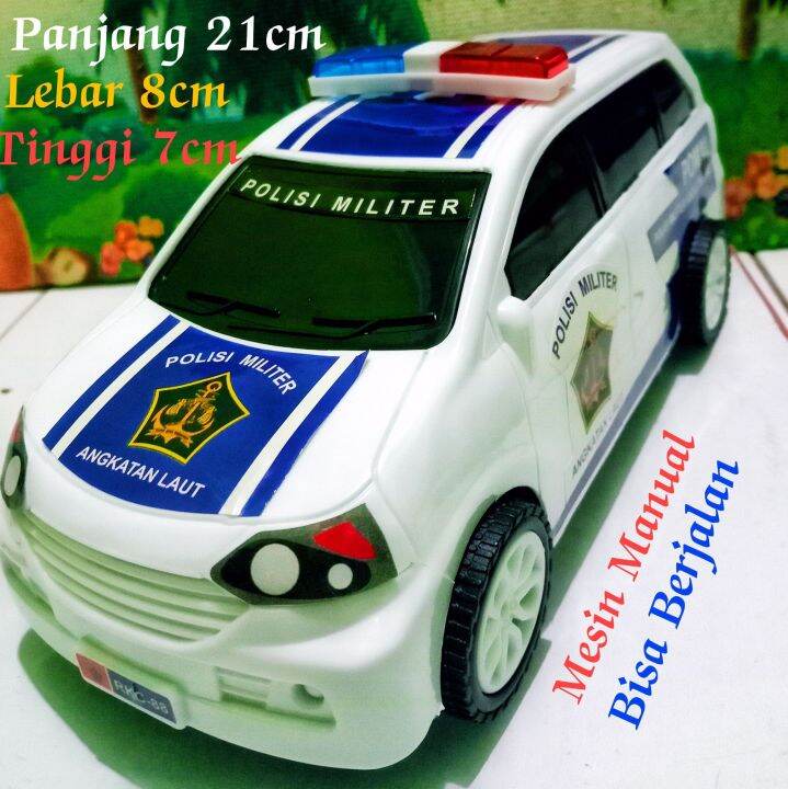 MAINAN MOBIL POLISI PJR SABHARA MILITER POMAL Tipe Avanza Size 21cm ...