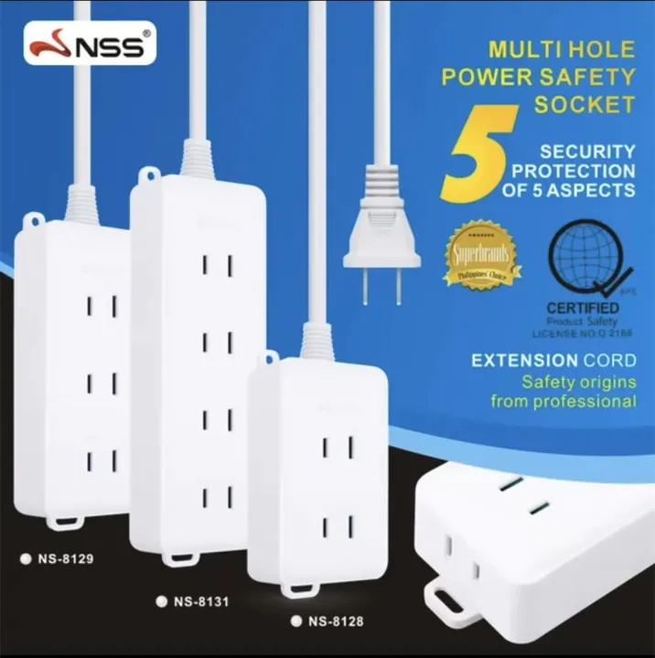 Extension Cord Set with Individual Switch 3 Gang 3 Meter Wire NSS NS ...