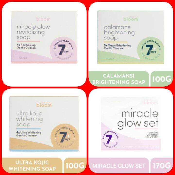 BLOOM Miracle Revitalizing Soap/ Calamansi Brightening Soap/Ultra Kojic ...
