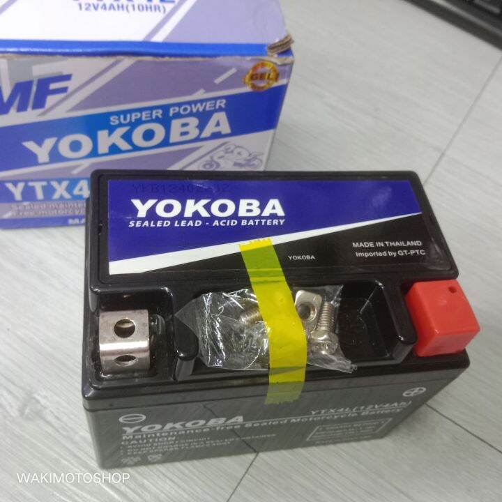 Battery YOKOBA YTX4L Beat Scooter Made In Thailand fit Also for Sky ...