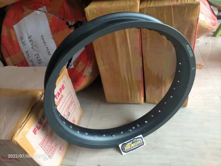 velg Rossi iso tapak lebar ring 17 UK 300 hitam doff kulit jeruk ...