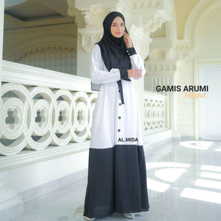 GAMIS TOYOBO KERJA HITAM PUTIH MODEL RUMI | Lazada Indonesia