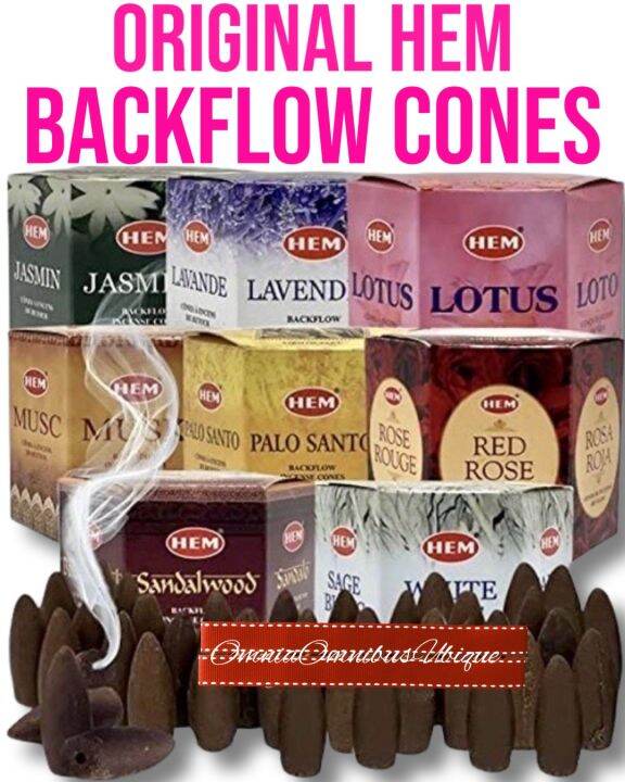 ️ HEM BACKFLOW INCENSE CONES, 13 VARIANTS-IMPORTED AND HAND ROLLED in ...