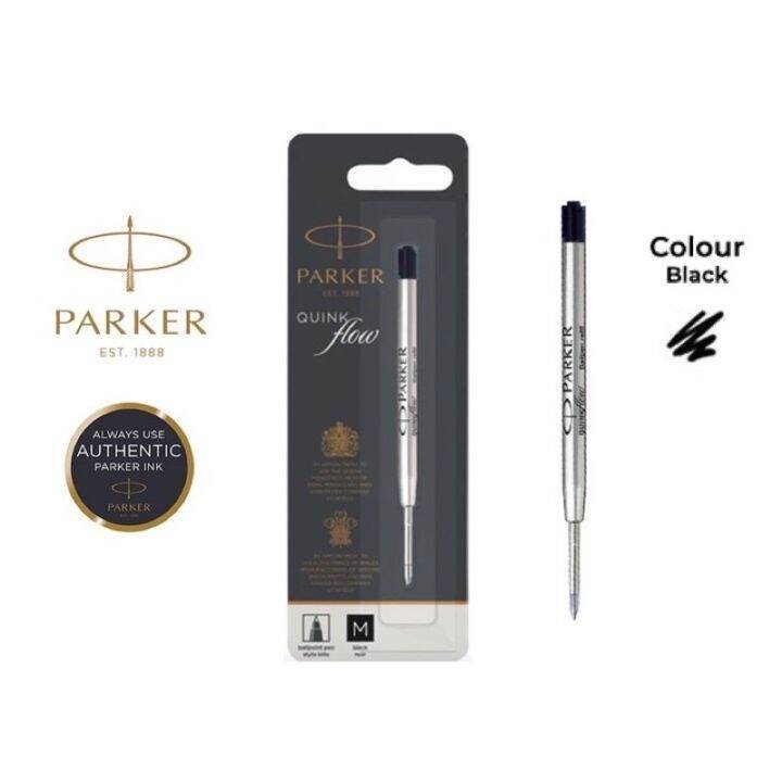 (GENUINE) Parker Refill Quinkflow Ballpoint Black Parker Fountain Pen - (Medium)(Quinkflow ...