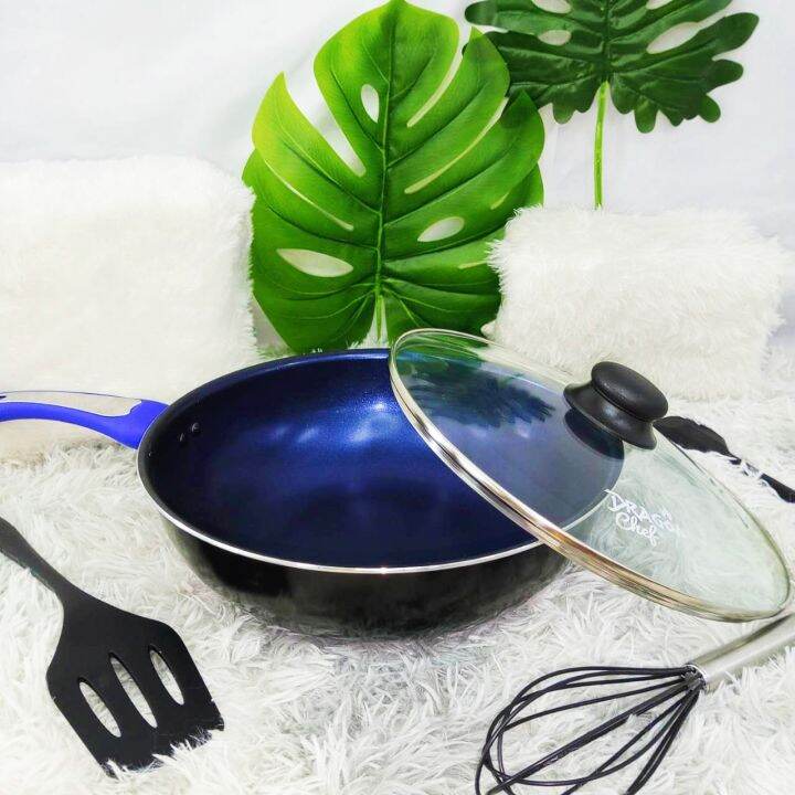 SANDRA KITCHEN Non-stick 28cm Wokpan aluminum material | Lazada PH