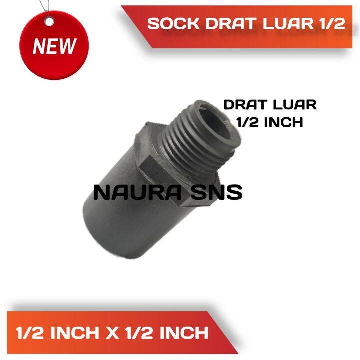 PIPA PVC SDL 1/2 INCH / SOCK DRAT LUAR 1/2 | Lazada Indonesia