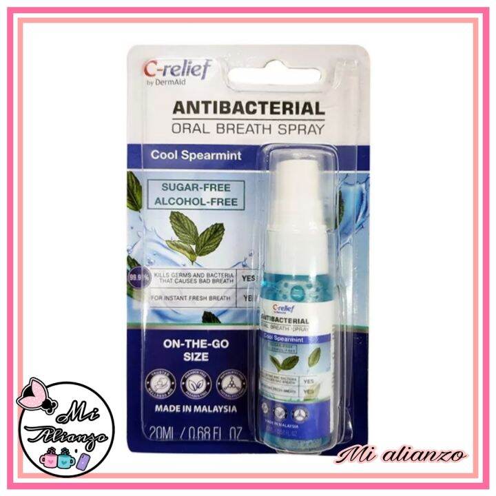 Dermaid C relief Antibacterial Breath spray 20ml - Oral breath Spray ...