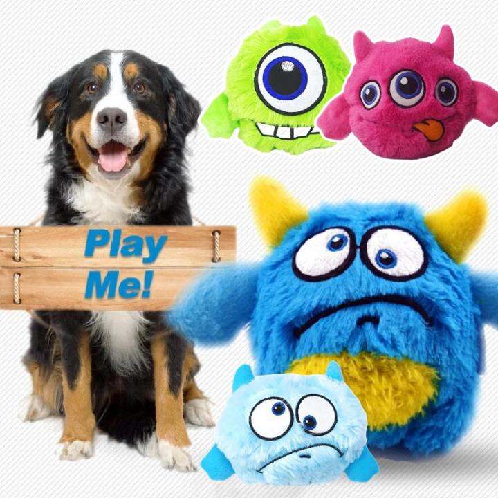 Interactive Dog Toys Bouncing Giggle Shaking Ball Dog Plush Toy ...