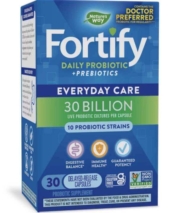 Fortify Everyday Care Probiotic Capsules, 30 Billion Live Cultures ...